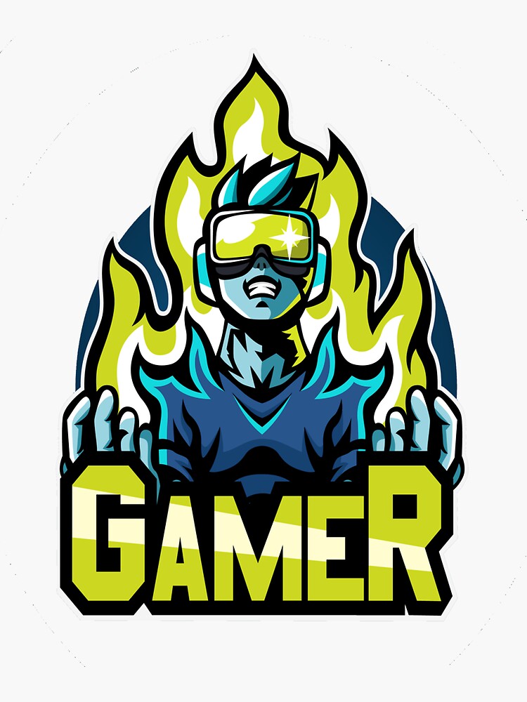 "Gamer fire gamer" Sticker for Sale by Prideflag32 | Redbubble