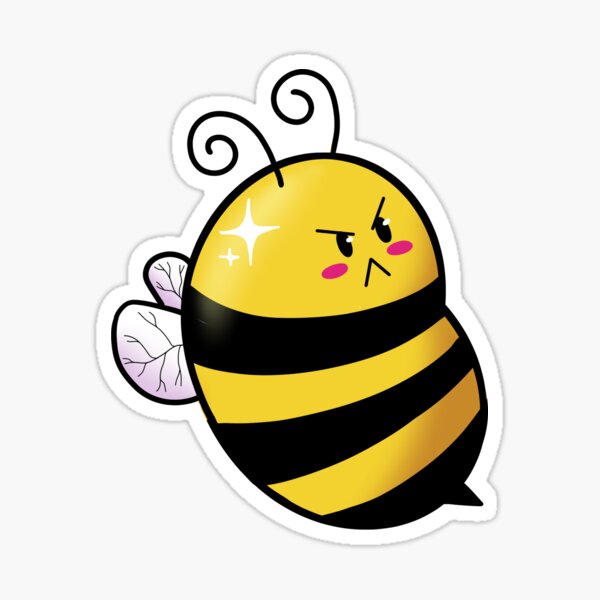 "Angry bee" Sticker for Sale by DaisyArtsCrafts | Redbubble