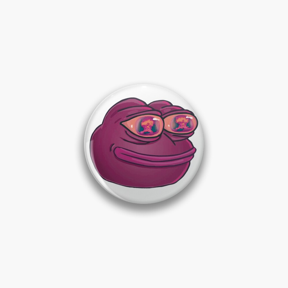 "Retro Explosive Pepe the Frog - Pink - Meme" Pin for Sale by ...