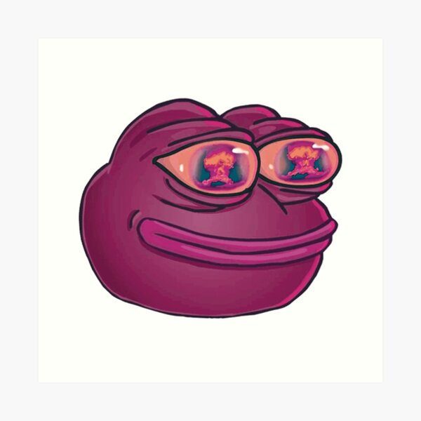 "Retro Explosive Pepe the Frog - Pink - Meme" Art Print for Sale by ...