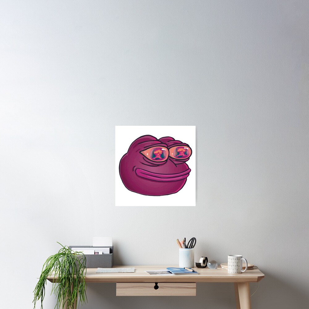 "Retro Explosive Pepe the Frog - Pink - Meme" Poster for Sale by ...