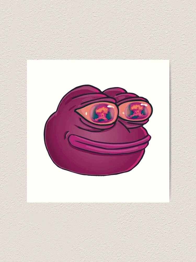 "Retro Explosive Pepe the Frog - Pink - Meme" Art Print for Sale by ...