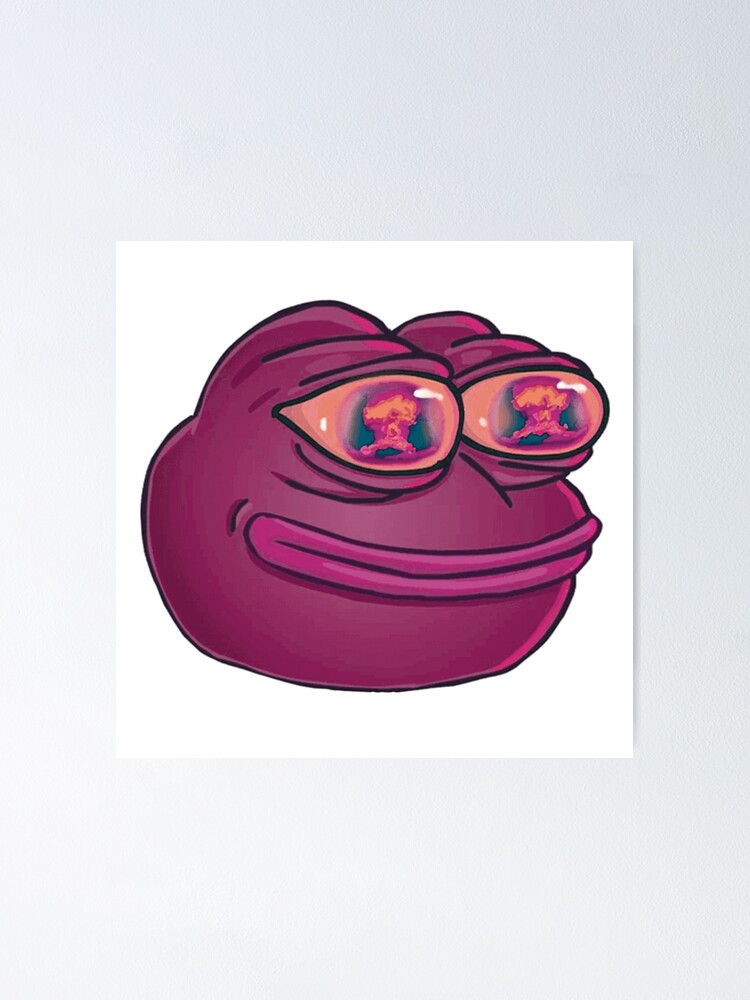 "Retro Explosive Pepe the Frog - Pink - Meme" Poster for Sale by ...