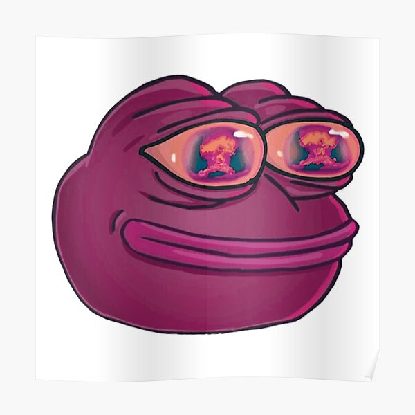 "Retro Explosive Pepe the Frog - Pink - Meme" Poster for Sale by ...