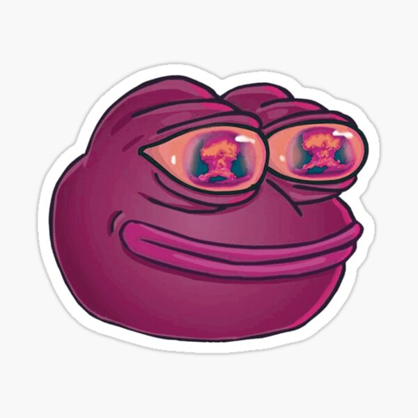 "Retro Explosive Pepe the Frog - Pink - Meme" Sticker for Sale by ...