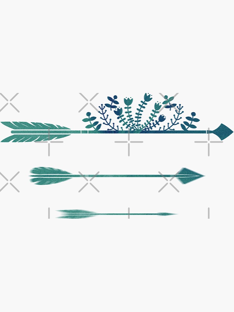"Growing Arrows" Sticker for Sale by lalatrash | Redbubble