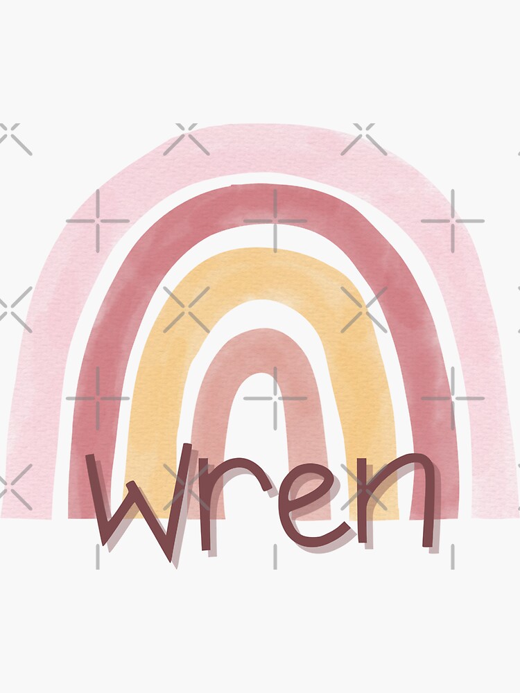 "Girl's Name - Wren" Sticker for Sale by NamesLand | Redbubble