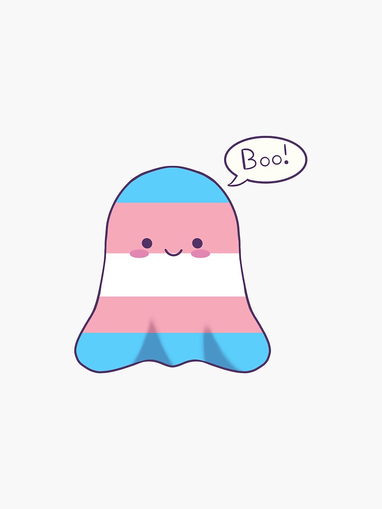 "Cute Trans Ghost" Sticker for Sale by Maximus-Artwork | Redbubble