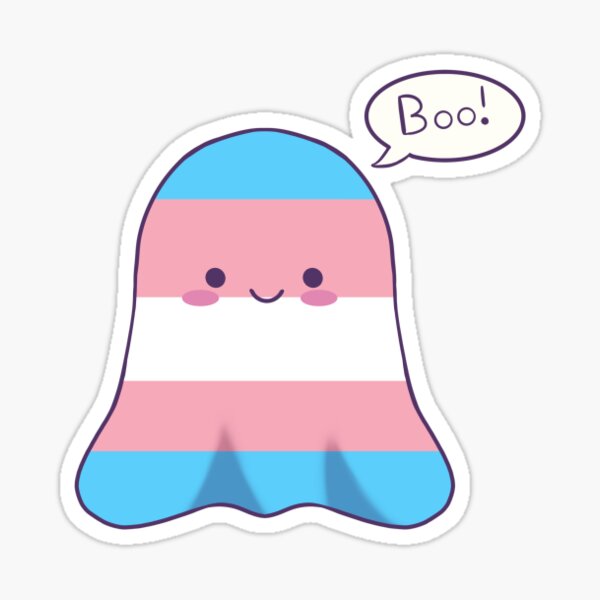 "Cute Trans Ghost" Sticker for Sale by Maximus-Artwork | Redbubble