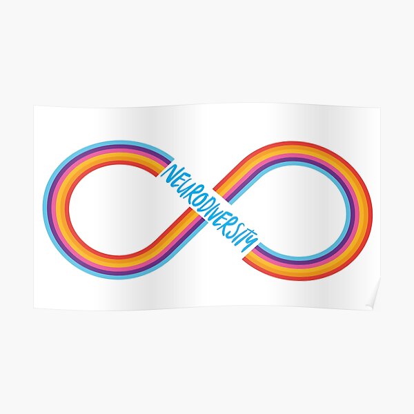 "Neurodiversity Infinity symbol" Poster for Sale by Nakikej | Redbubble