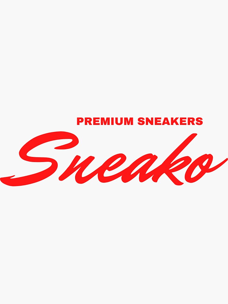 "Sneako script red" Sticker for Sale by MacOneal | Redbubble