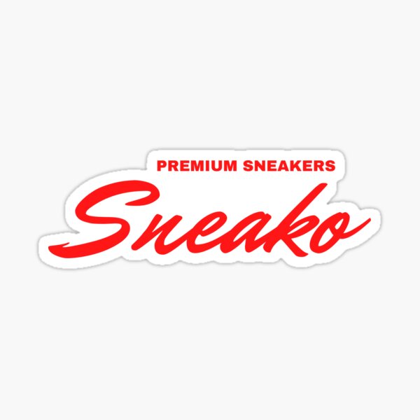 "Sneako script red" Sticker for Sale by MacOneal | Redbubble