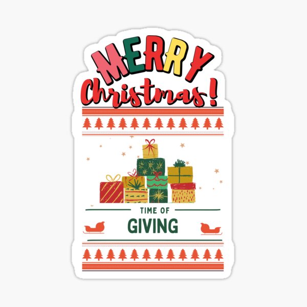 "Time of giving" Sticker for Sale by VividArtDsgn | Redbubble