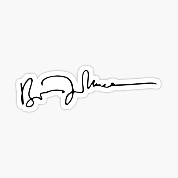 "Boris Johnson Signature" Sticker for Sale by Gentle40Winks | Redbubble