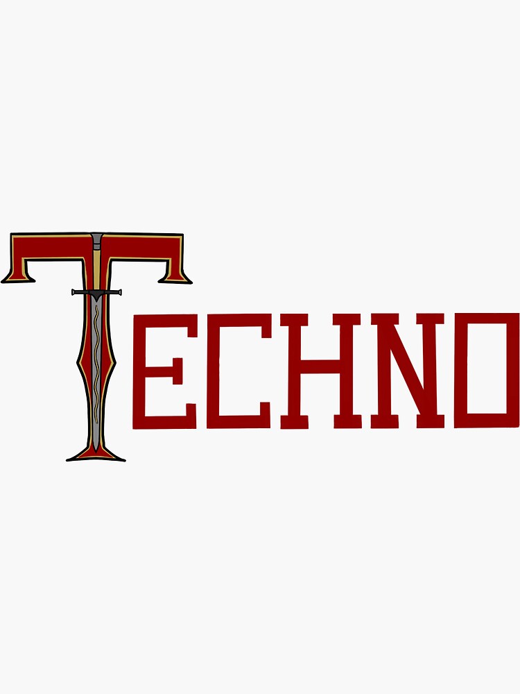 "Techno Comic Book Logo" Sticker for Sale by PrismaticWar | Redbubble