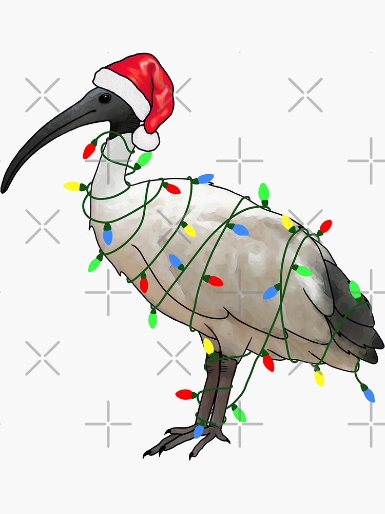"Extra Festive Bin Chicken" Sticker for Sale by Meowmaddie | Redbubble