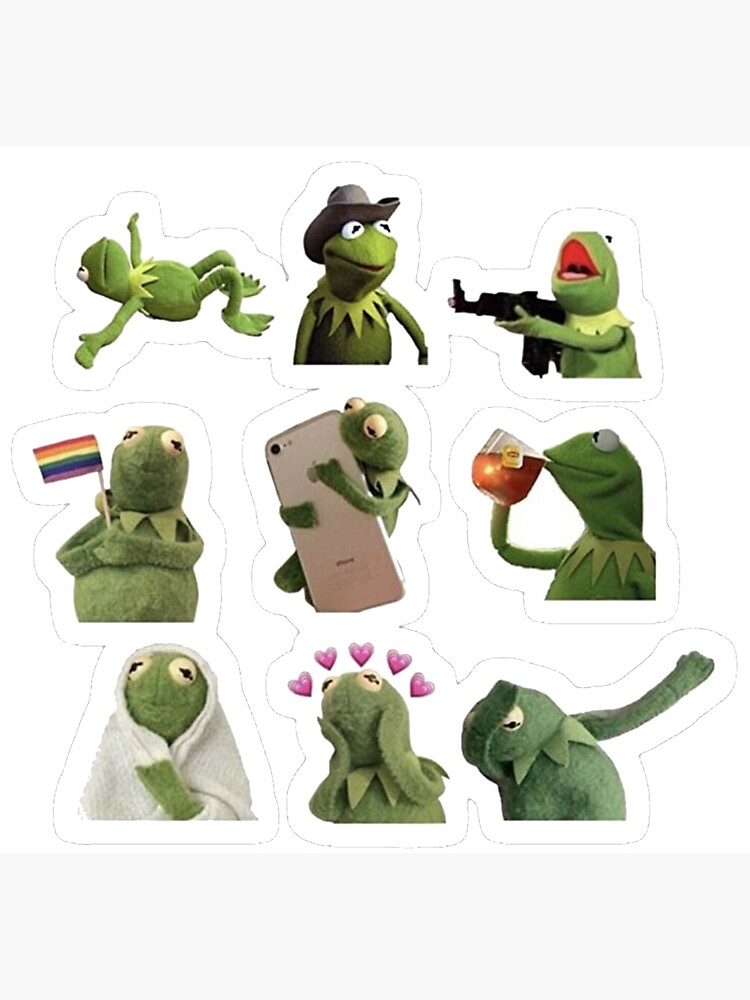 "Kermit meme sticker pack Sticker" Poster for Sale by GabrielYA | Redbubble