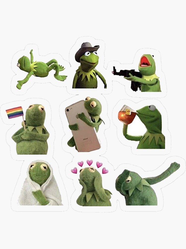 "Kermit meme sticker pack Sticker" Sticker for Sale by GabrielYA ...