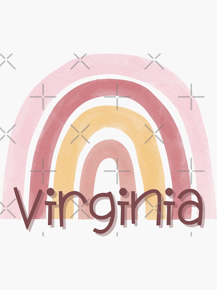 "Girl's Name - Virginia" Sticker for Sale by NamesLand | Redbubble