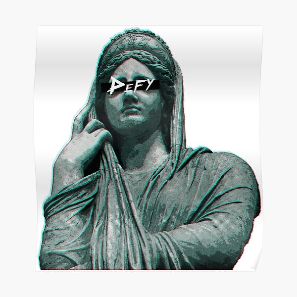 "Defy Greek Statue Aesthetic" Poster for Sale by skepticat-artsy ...