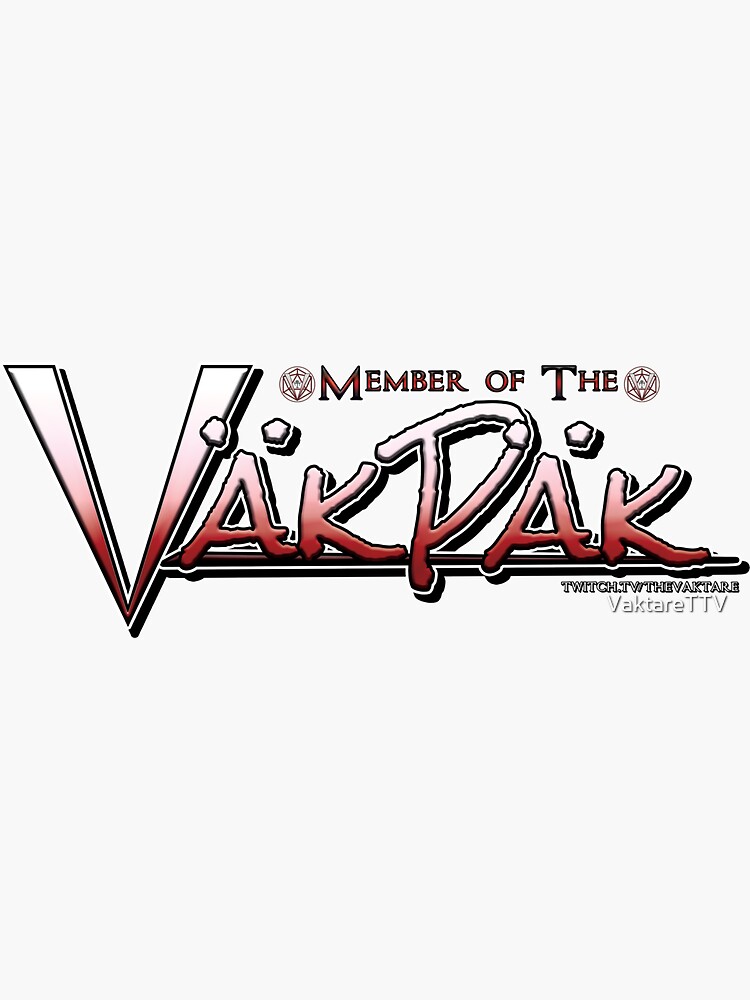 "VakPak Gear" Sticker for Sale by VaktareTTV | Redbubble