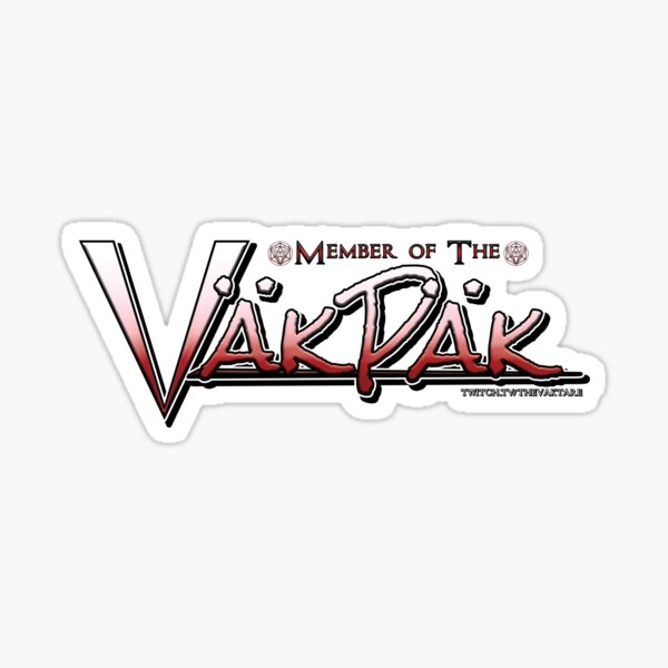 "VakPak Gear" Sticker for Sale by VaktareTTV | Redbubble