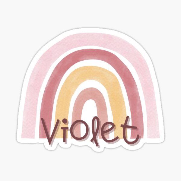 "Girl's Name - Violet" Sticker for Sale by NamesLand | Redbubble