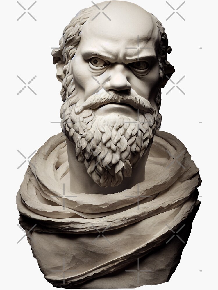 "Socrates sculpture 1" Sticker for Sale by osy003 | Redbubble