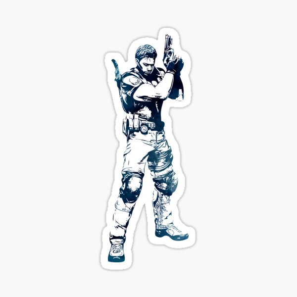 "Chris Redfield - RESIDENT EVIL" Sticker for Sale by Naumovski | Redbubble