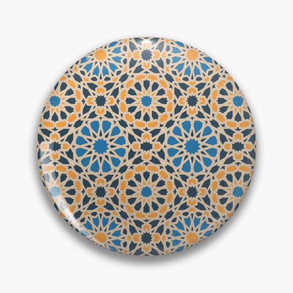 "Orange and blue flower, Islamic geometric patterns Islamic ...