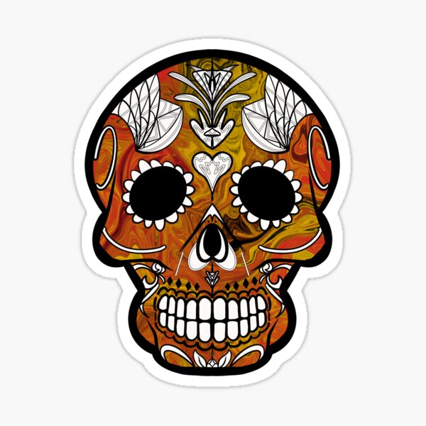"Mexican day of the dead psycho skull " Sticker for Sale by Elizabeth ...