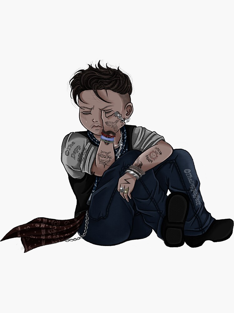 "Emotional Johnny Depp Chibi " Sticker for Sale by thedeppeffect ...