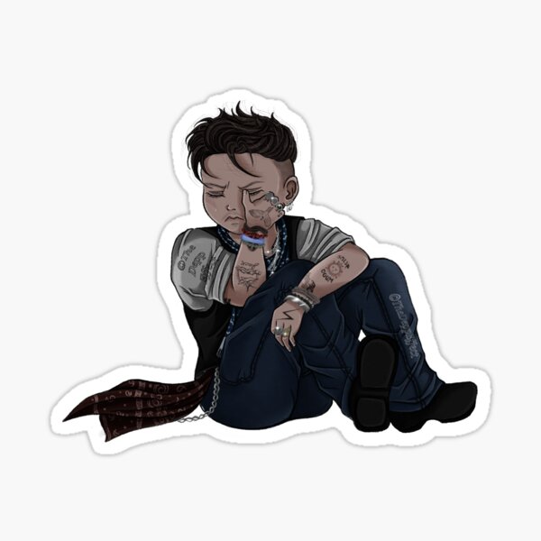 "Emotional Johnny Depp Chibi " Sticker for Sale by thedeppeffect ...