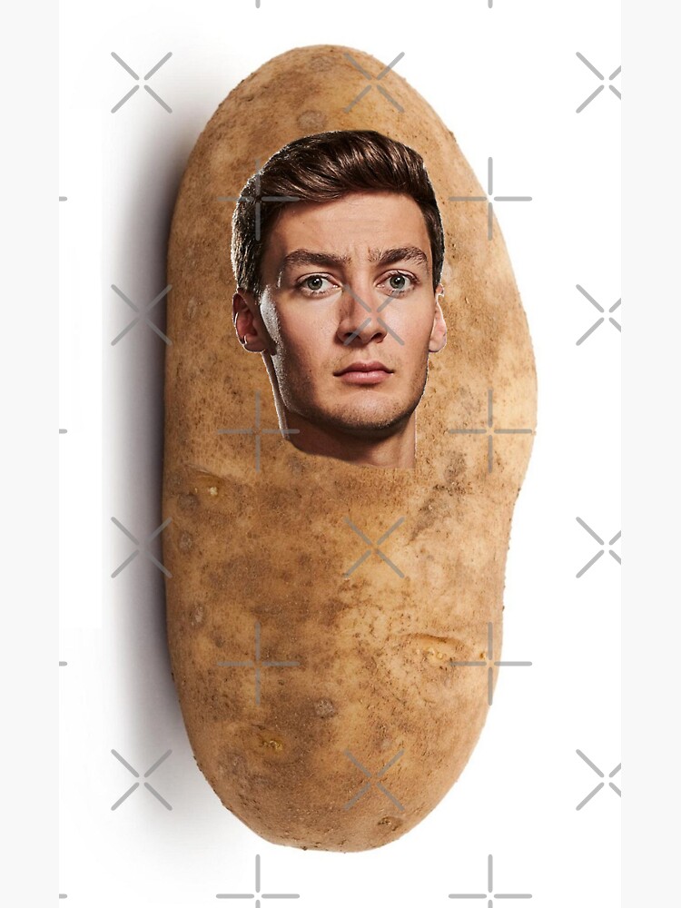 "George Russet the Racing Potato (George Russell)" Sticker for Sale by ...