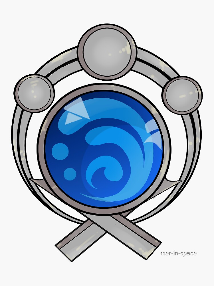 "Inazuma Hydro Vision | Genshin Impact" Sticker for Sale by mer-in ...