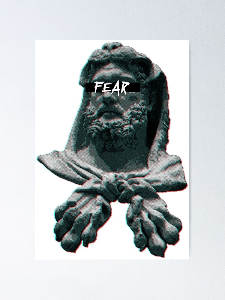 "Fear Greek Statue Aesthetic" Poster for Sale by skepticat-artsy ...