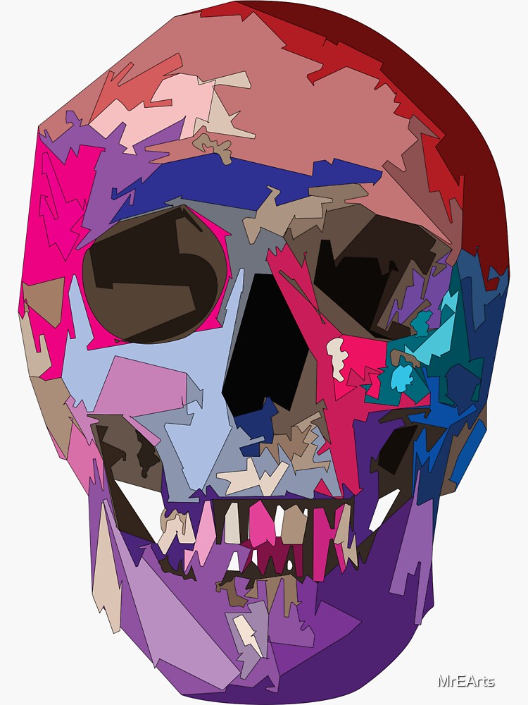 "da skull" Sticker for Sale by MrEArts | Redbubble