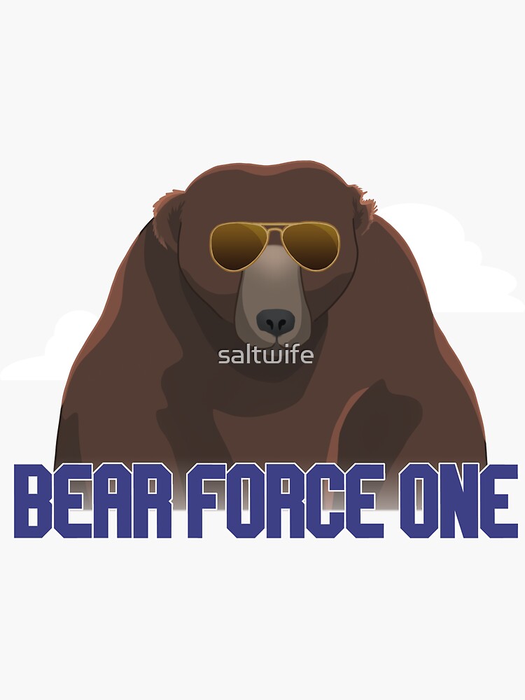 "Bear Force One Transparent" Sticker for Sale by saltwife | Redbubble