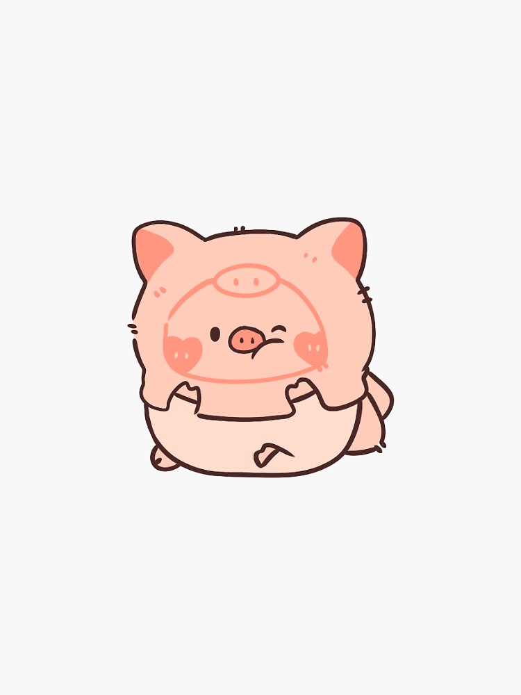 "Chibi Pig" Sticker for Sale by dasharuzich | Redbubble
