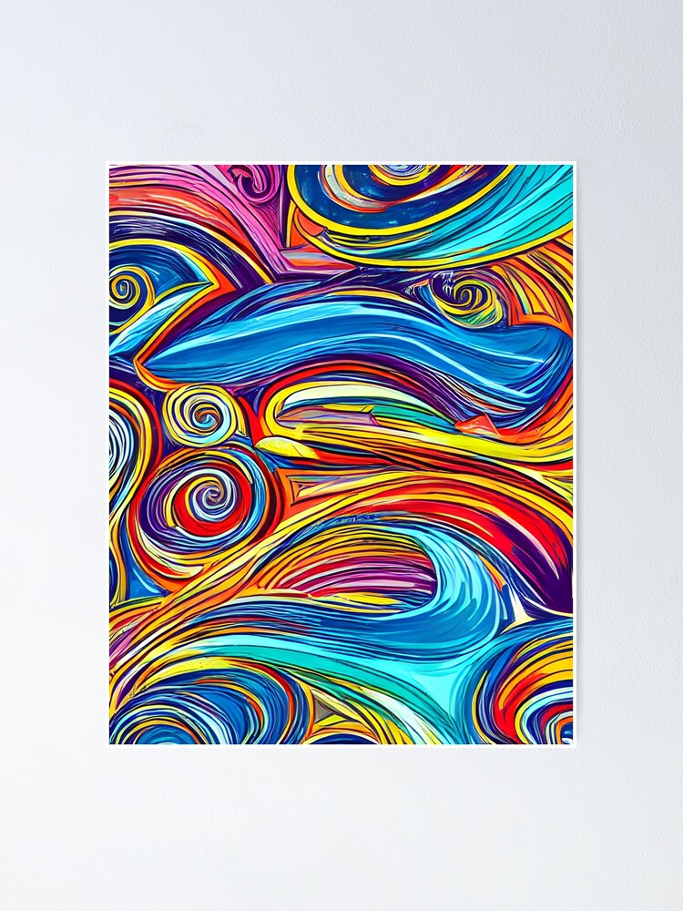 "Chromatic surfing - Color science." Poster for Sale by HartsyArt ...