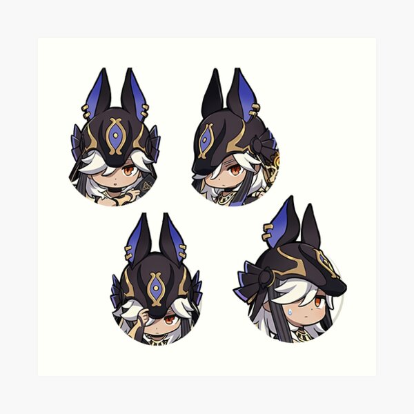 "Genshin Impact Cyno cute chibi pack" Art Print for Sale by Omagatoki ...
