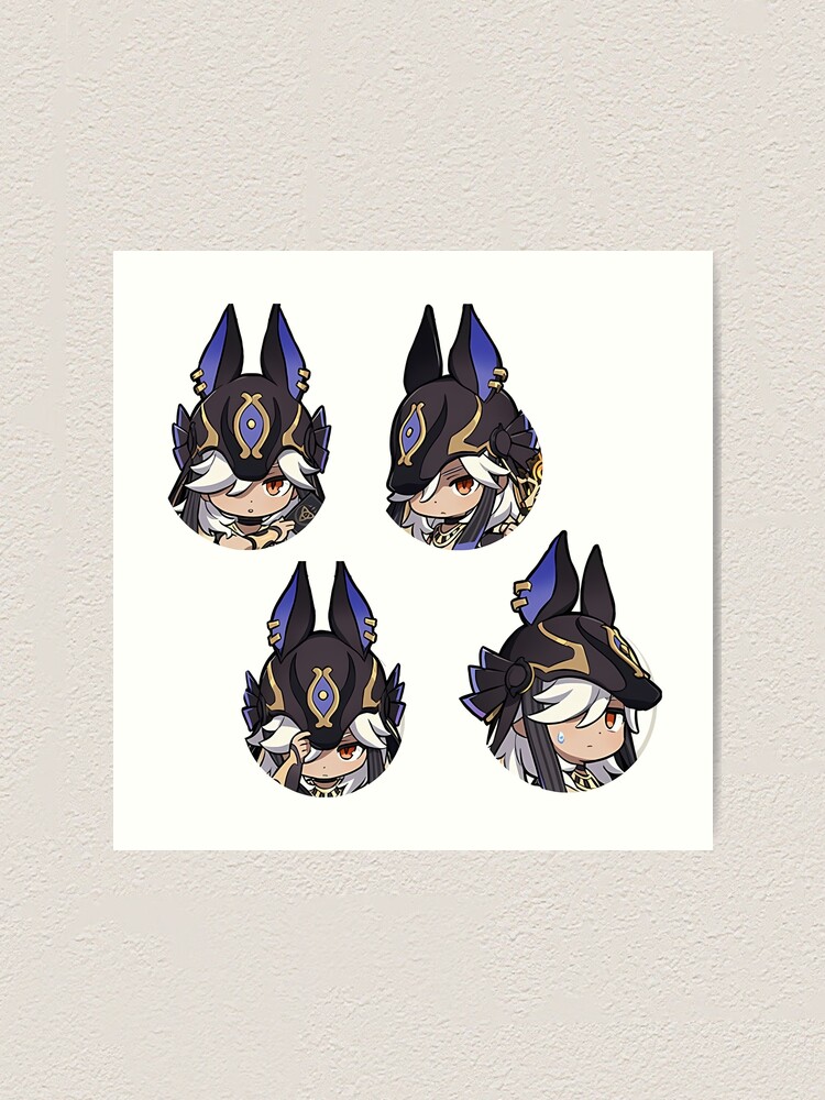 "Genshin Impact Cyno cute chibi pack" Art Print for Sale by Omagatoki ...