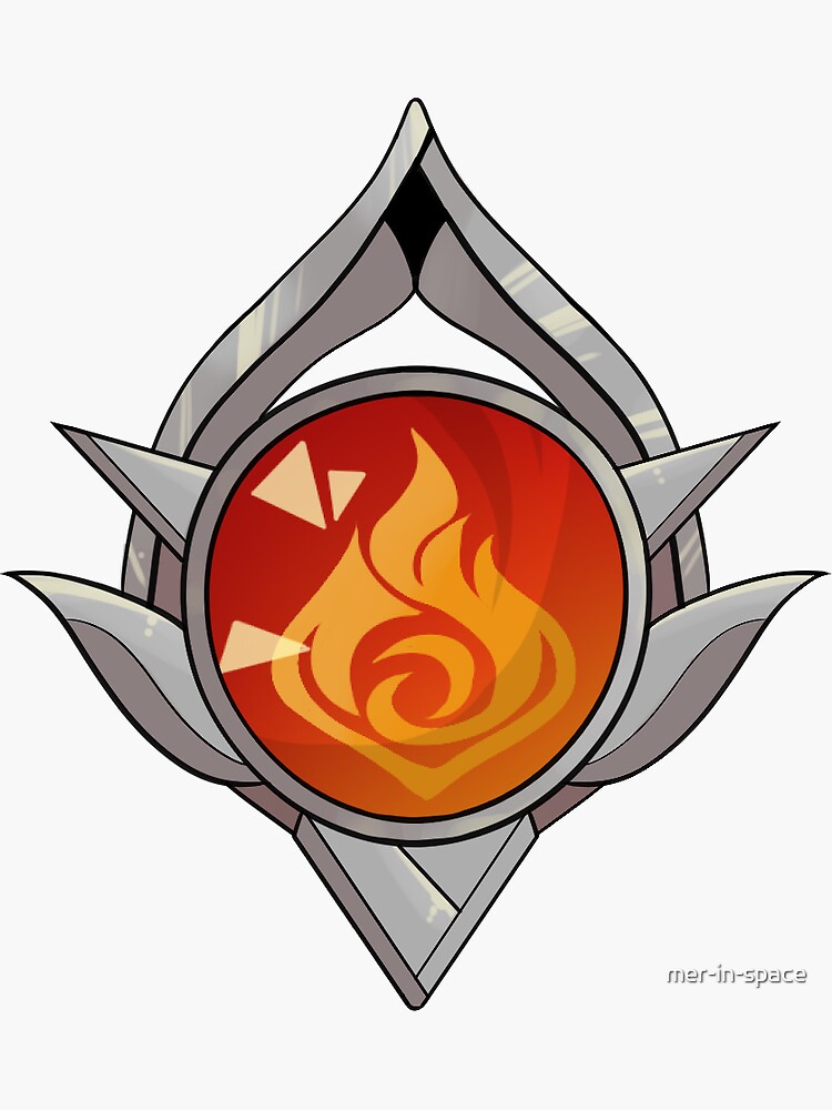 "Snezhanya Pyro Vision | Genshin Impact" Sticker for Sale by mer-in ...