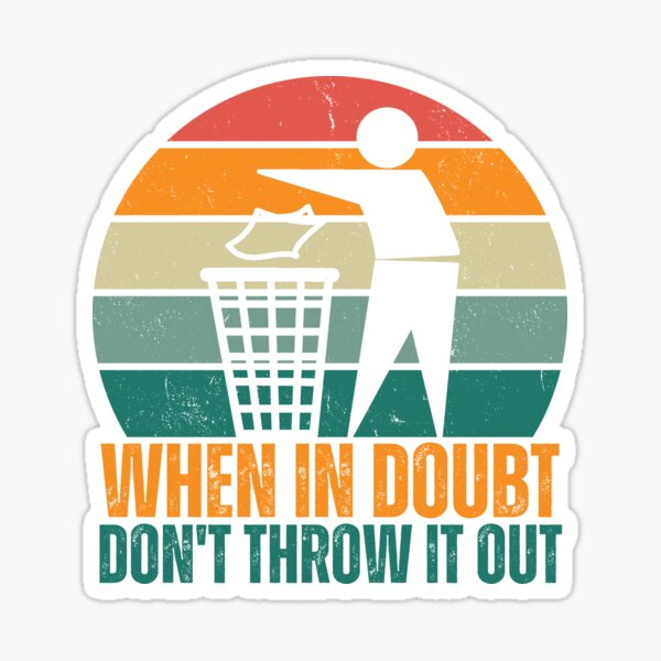 "Funny Garbage Man Pun Recycling Awareness" Sticker for Sale by ...