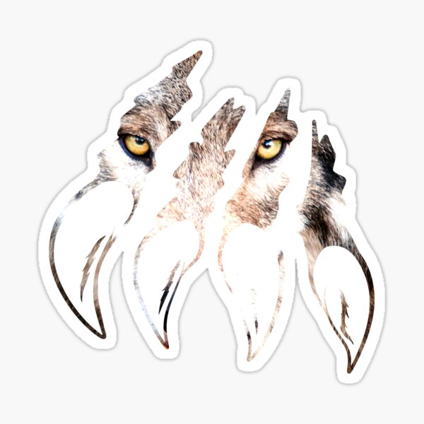 "Wolf Ripping sharp eyes " Sticker for Sale by HeBoom | Redbubble