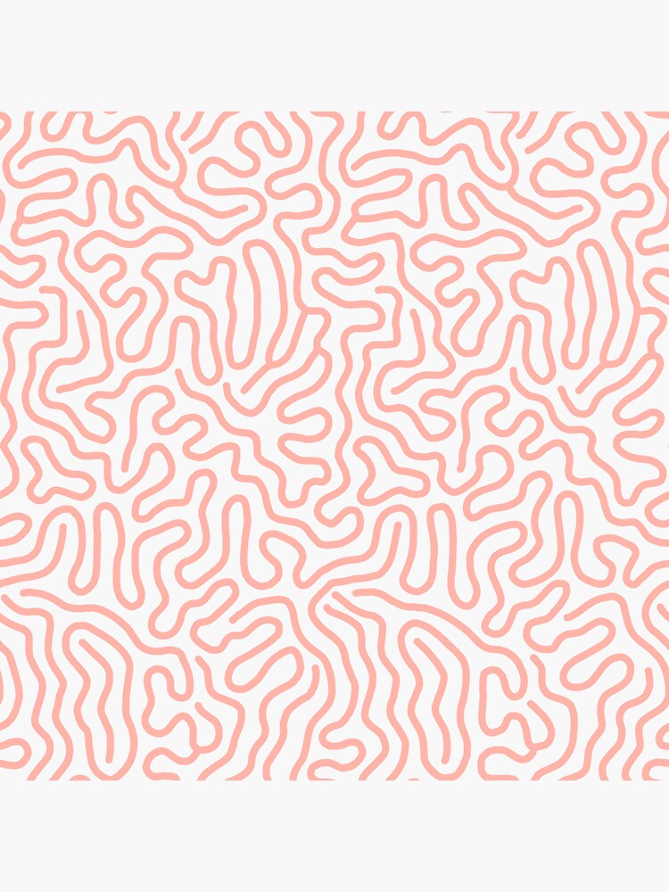 "Pink Squiggly Lines" Sticker for Sale by durmancallie | Redbubble
