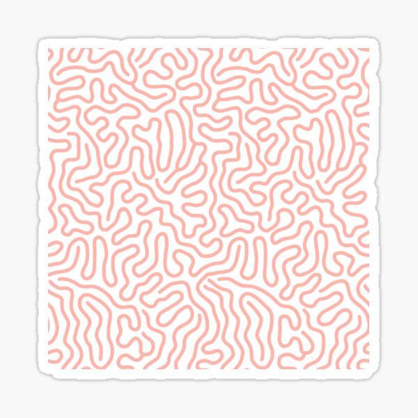 "Pink Squiggly Lines" Sticker for Sale by durmancallie | Redbubble