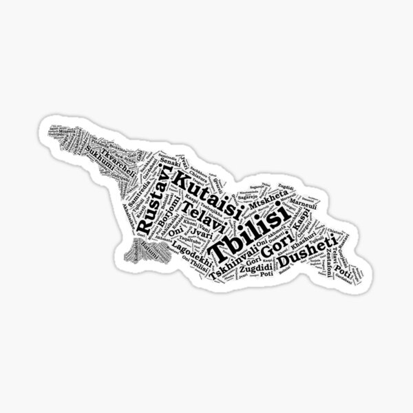 "Georgian map,Republic of Georgia, gift" Sticker for Sale by levsal ...