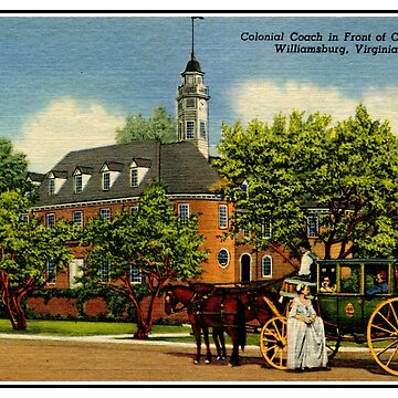 "Colonial coach in front of capitol Williamsburg VA" Sticker for Sale ...