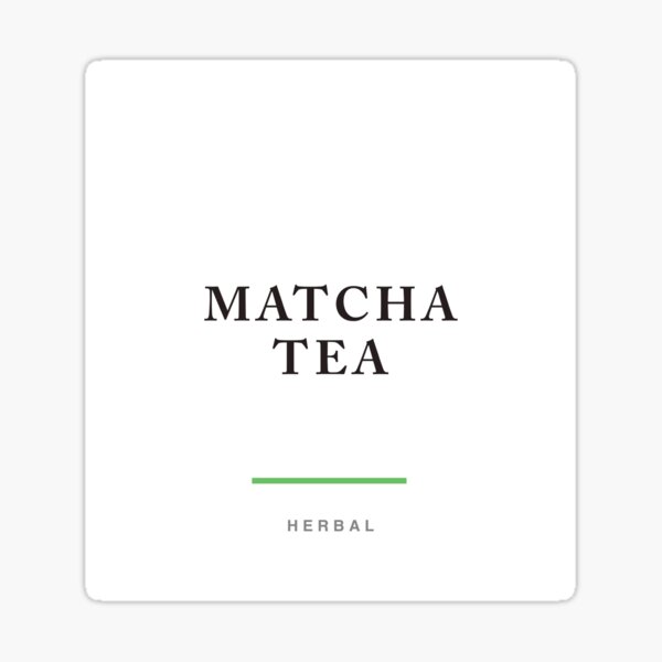 "Matcha Tea Label" Sticker for Sale by PantryLabels | Redbubble